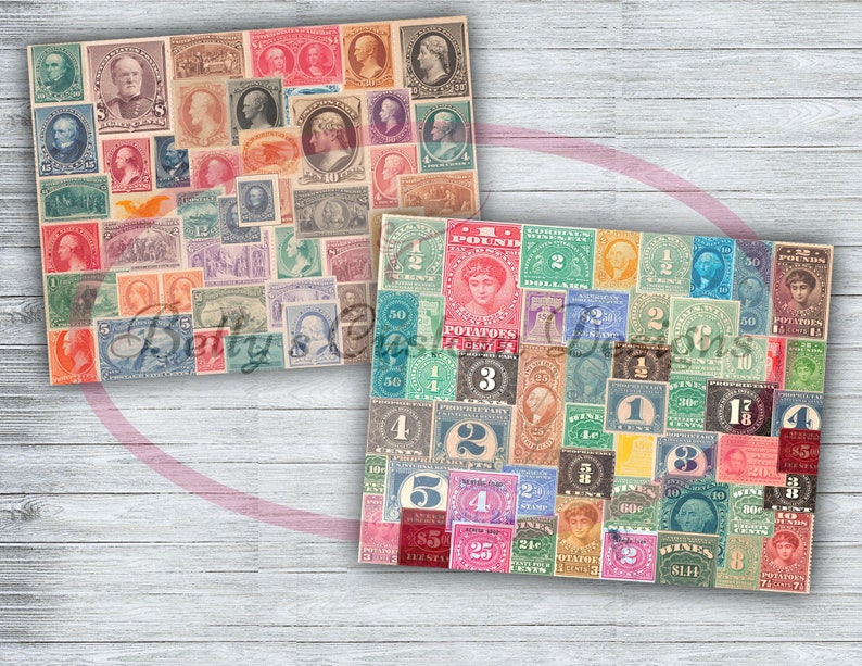 All Things Postal Junk Journal Kit Digital Paper Prints - Etsy