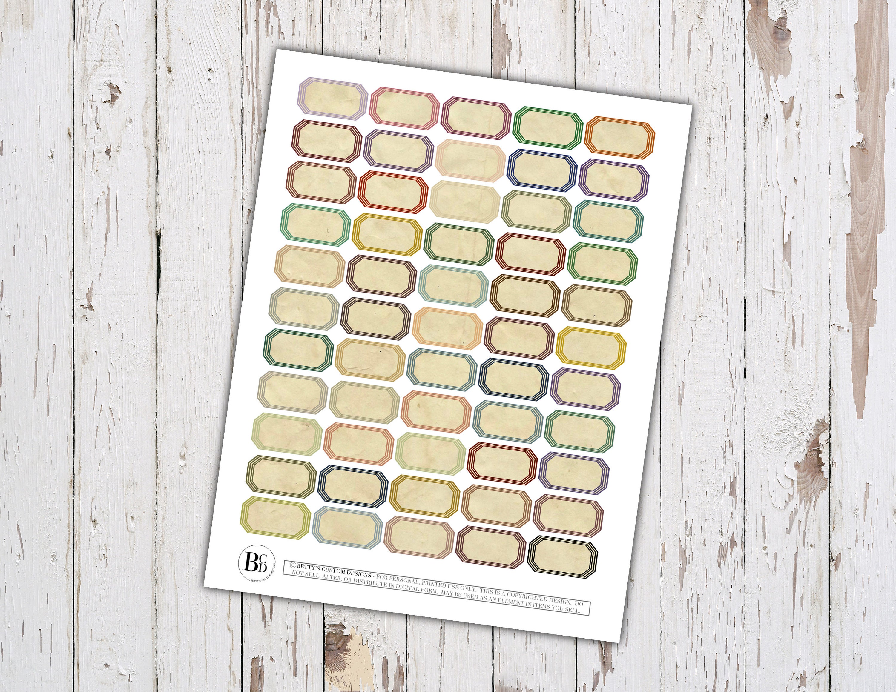 Vintage Blank Labels - Random Labels - Junk Journal Ephemera ...
