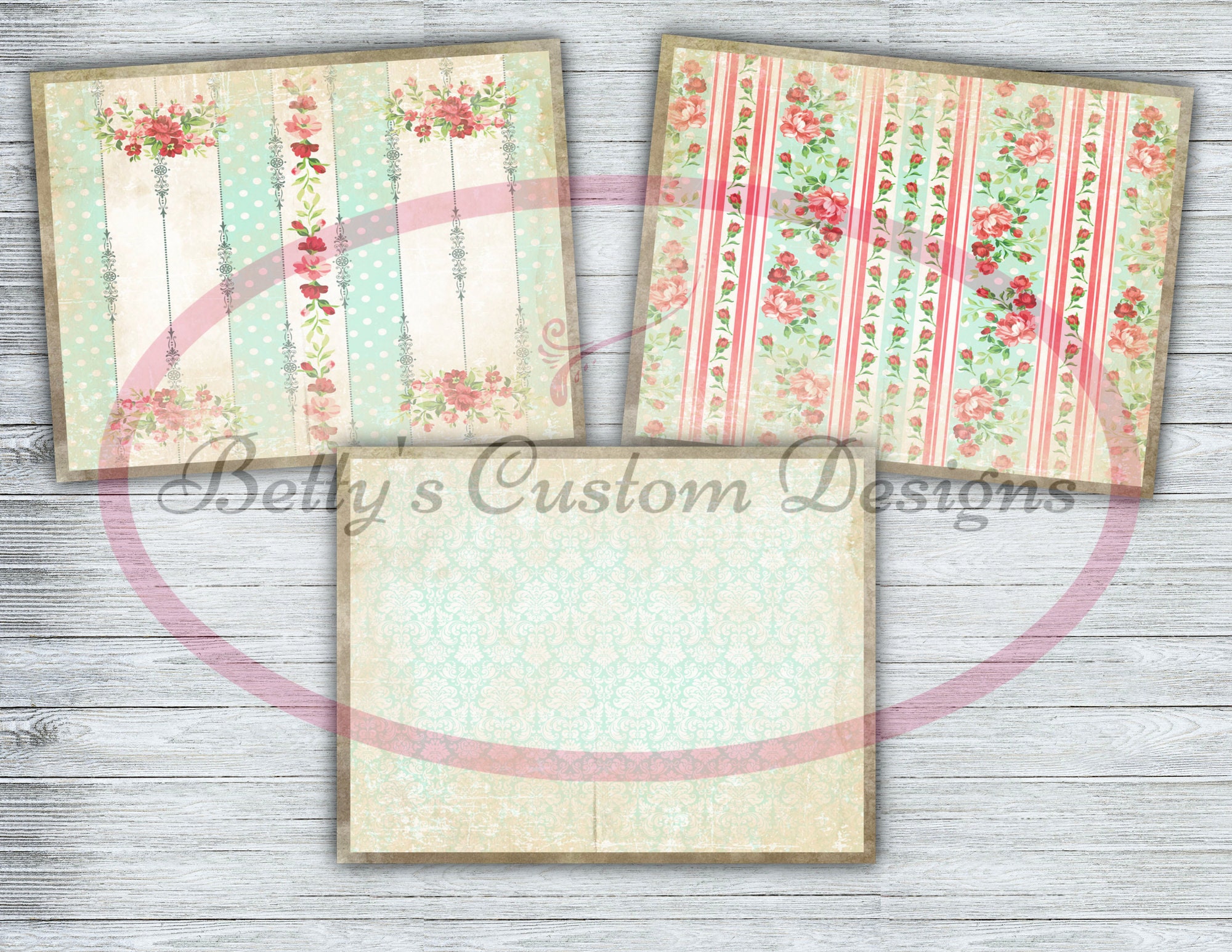 Shabbiest Chic Junk Journal Kit Digital Paper Prints - Etsy