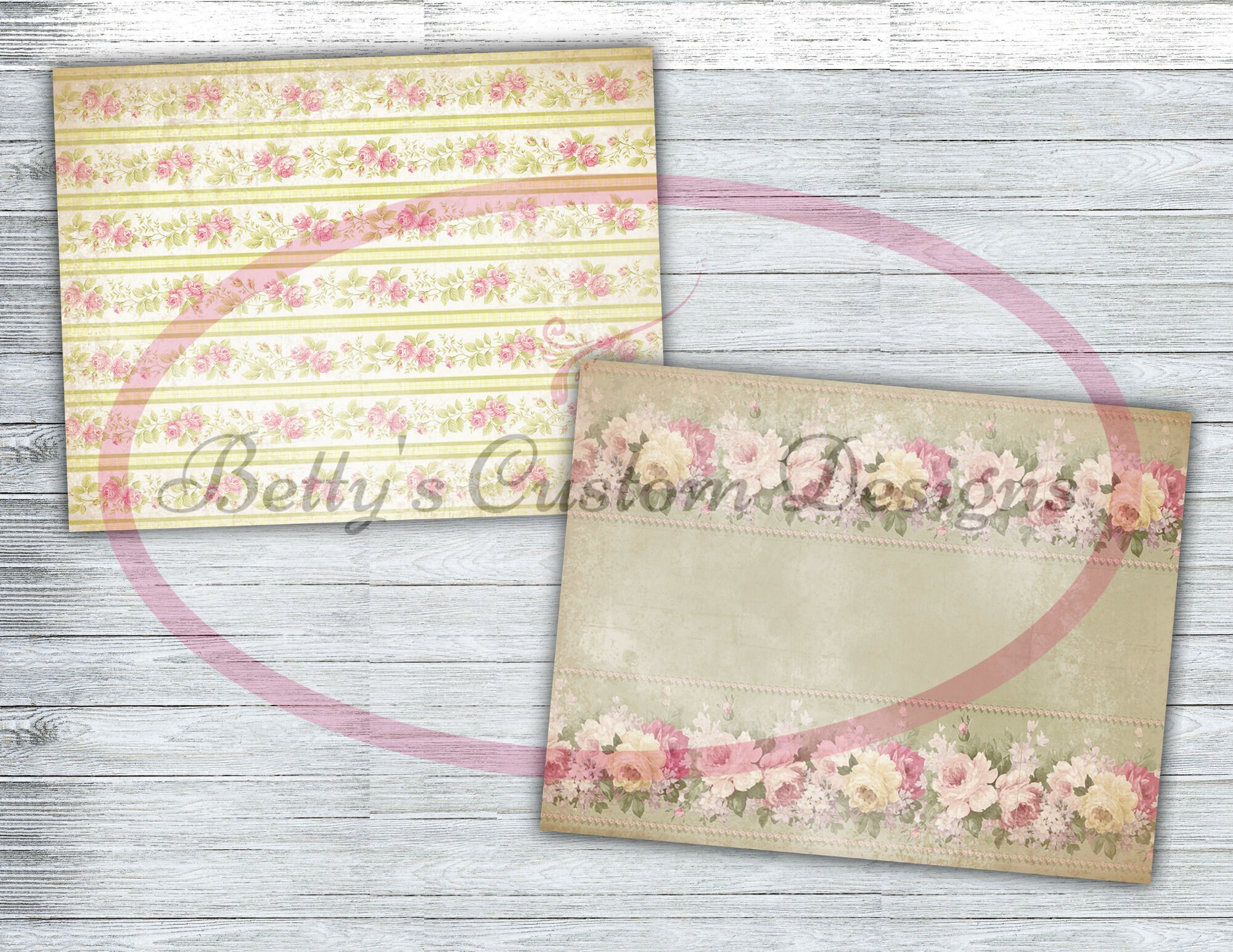 Vintage Pink Wallpaper Junk Journal Kit Digital Paper Prints - Etsy