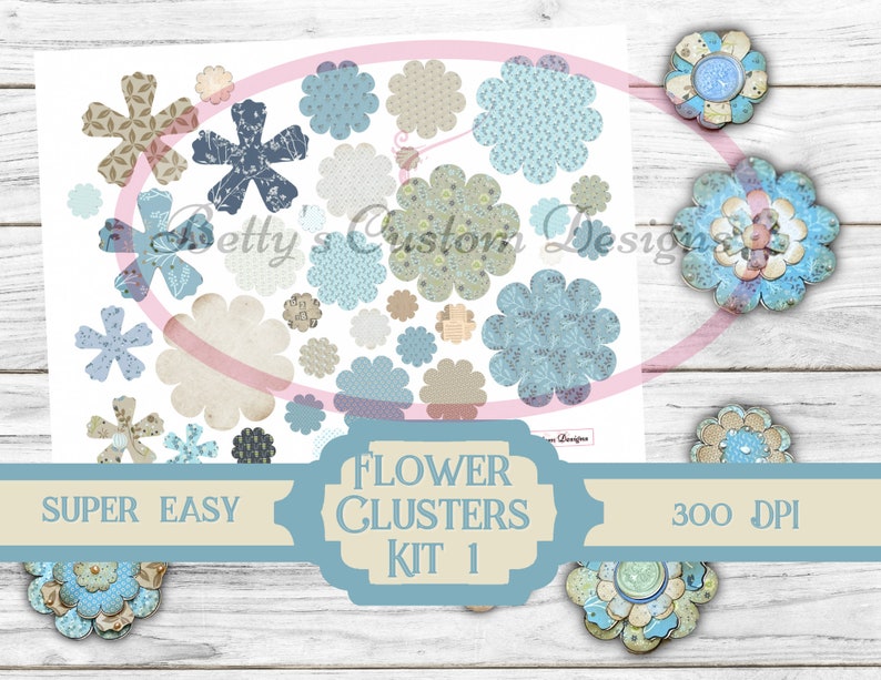 Flower Cluster Kit 1 Printable Journal Cards Digital - Etsy