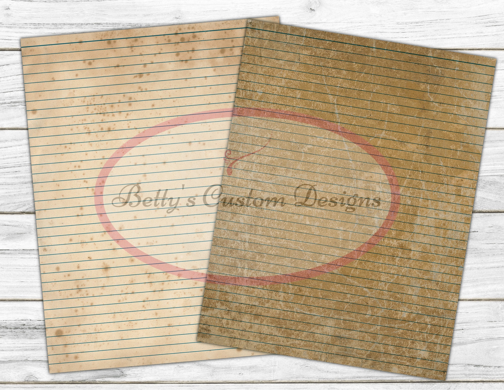 Vintage Style Antique Writing Paper Notebook Lined Dot - Etsy