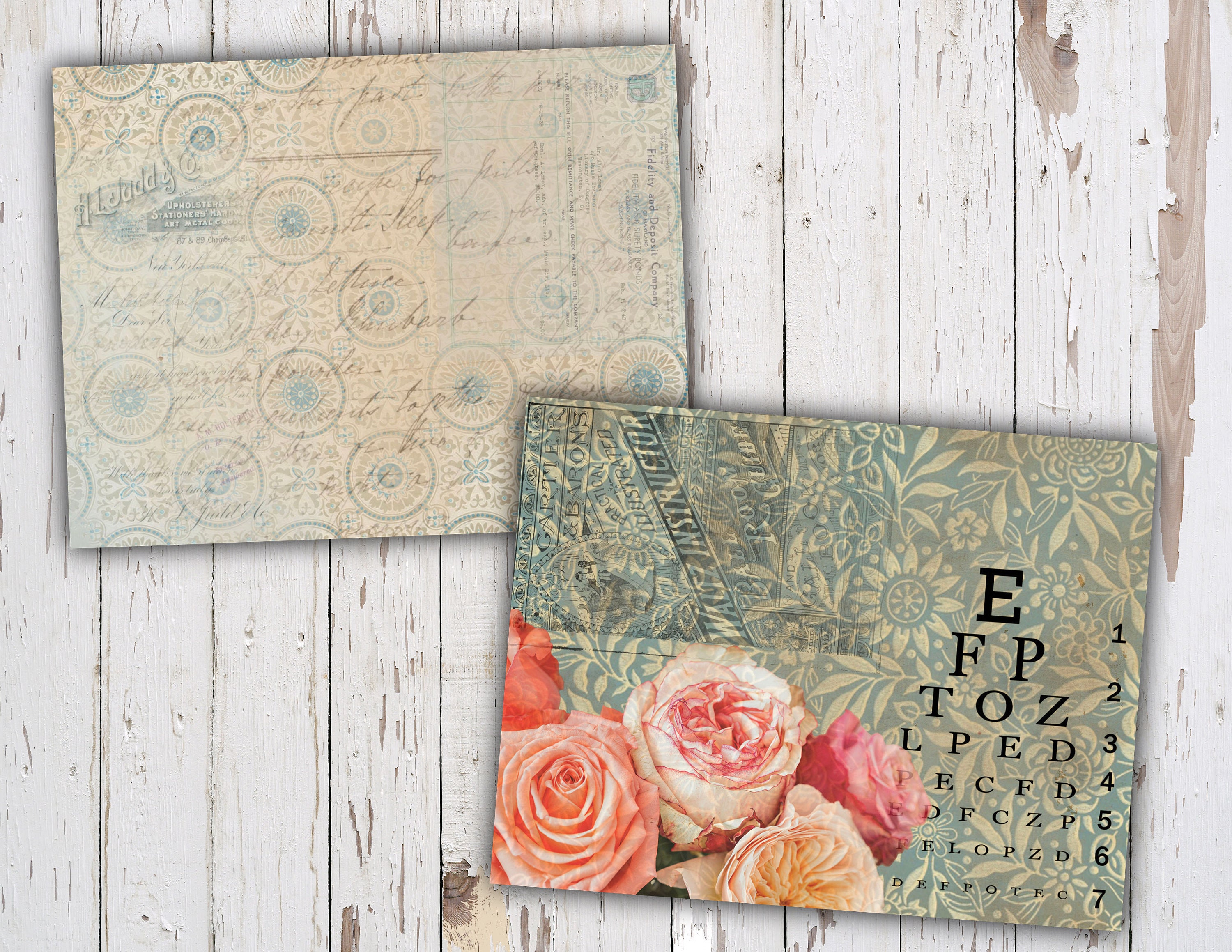 Decorum Junk Journal Kit Digital Paper Prints Scrapbook - Etsy