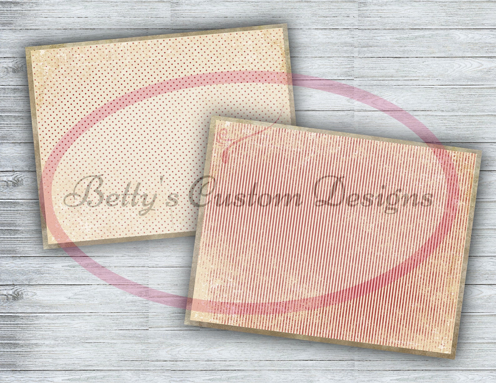 Vintage Red Junk Journal Kit - Digital Paper Prints - Scrapbook ...