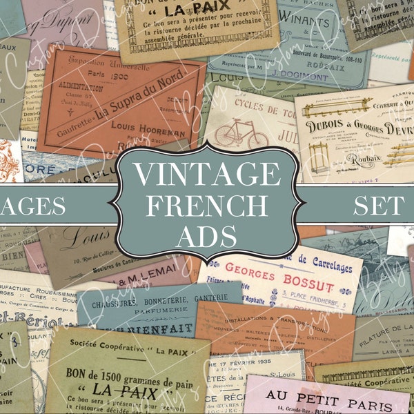 Vintage French Ads - Etsy