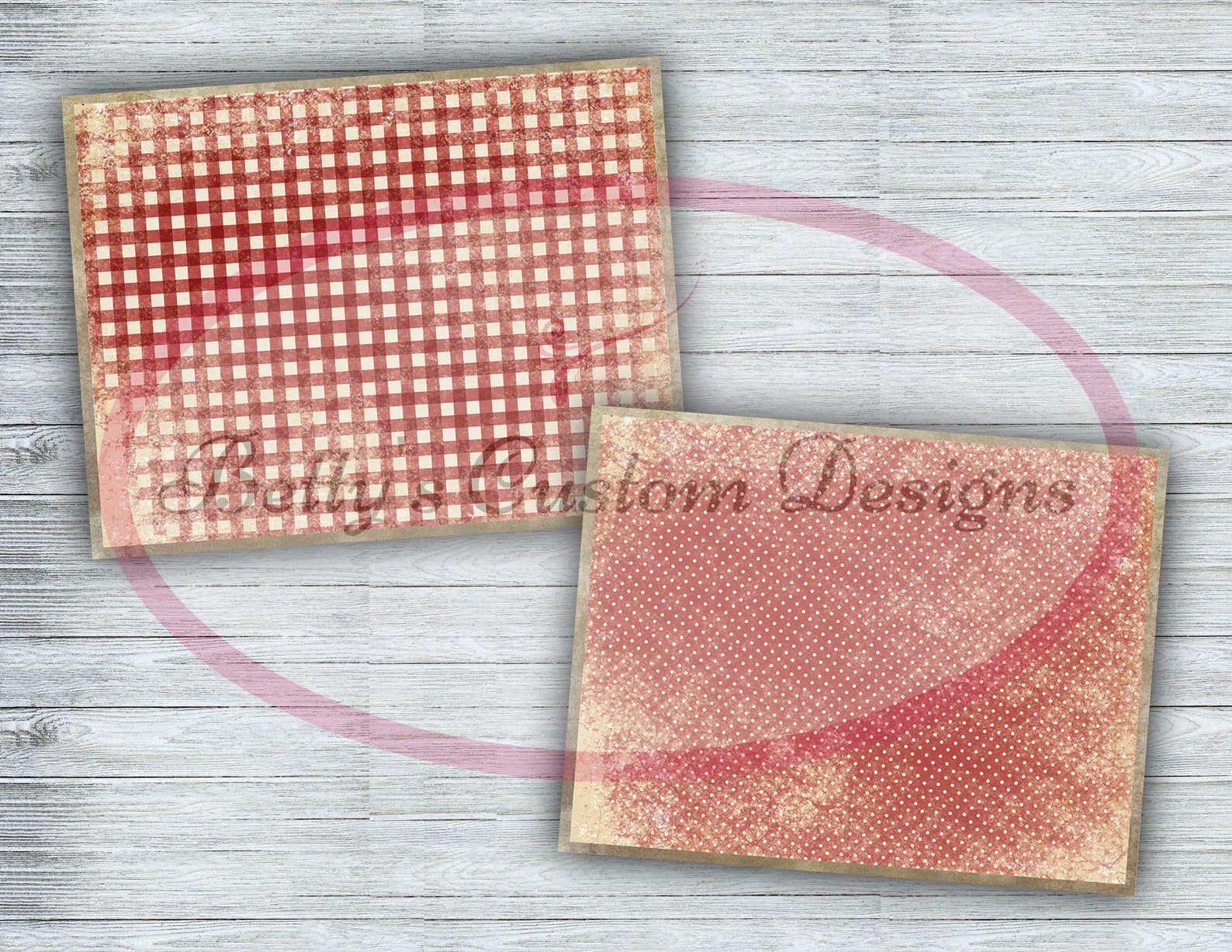Vintage Red Junk Journal Kit - Digital Paper Prints - Scrapbook ...