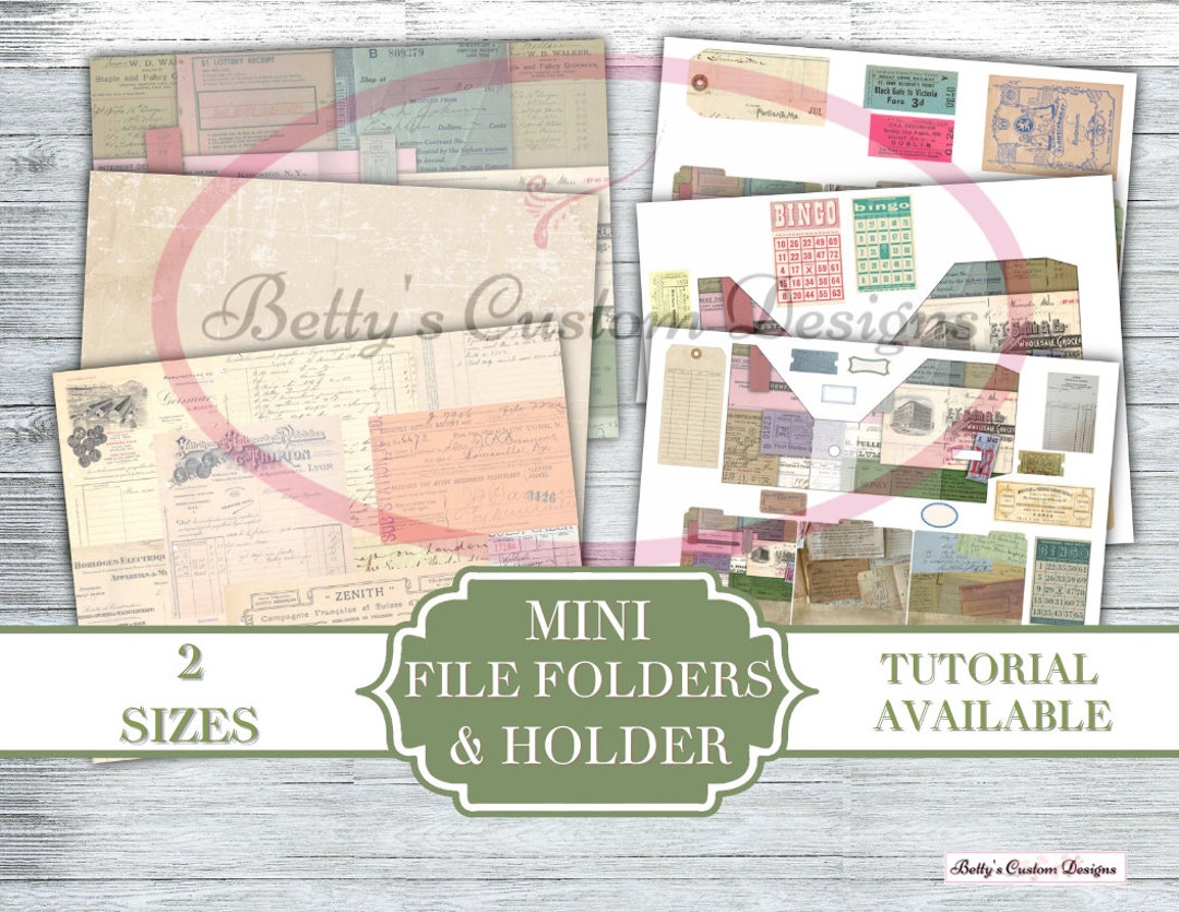Mini File Folders With Holder - Digital Download - Full Journal Kit ...