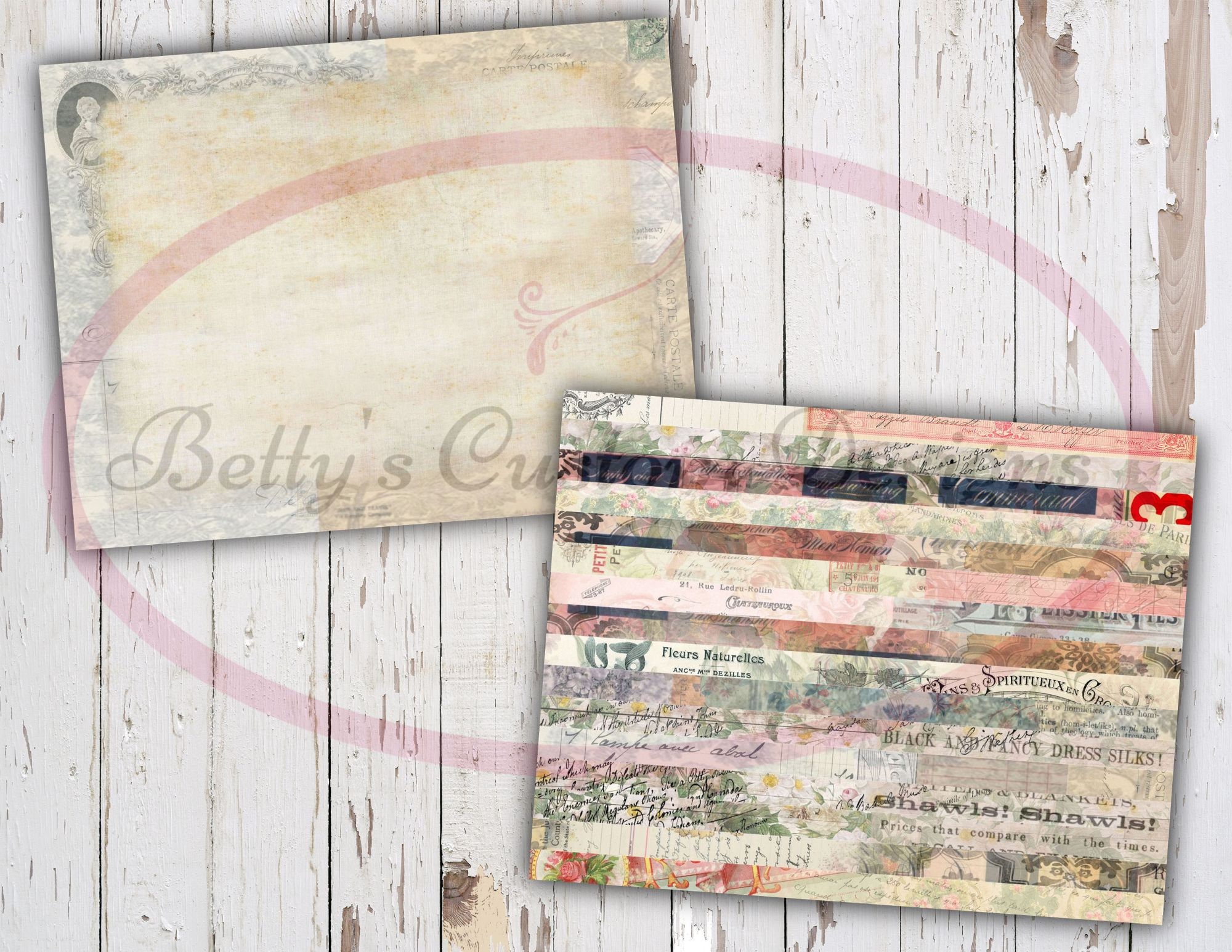 Agendum Junk Journal Kit Digital Paper Prints Scrapbook - Etsy