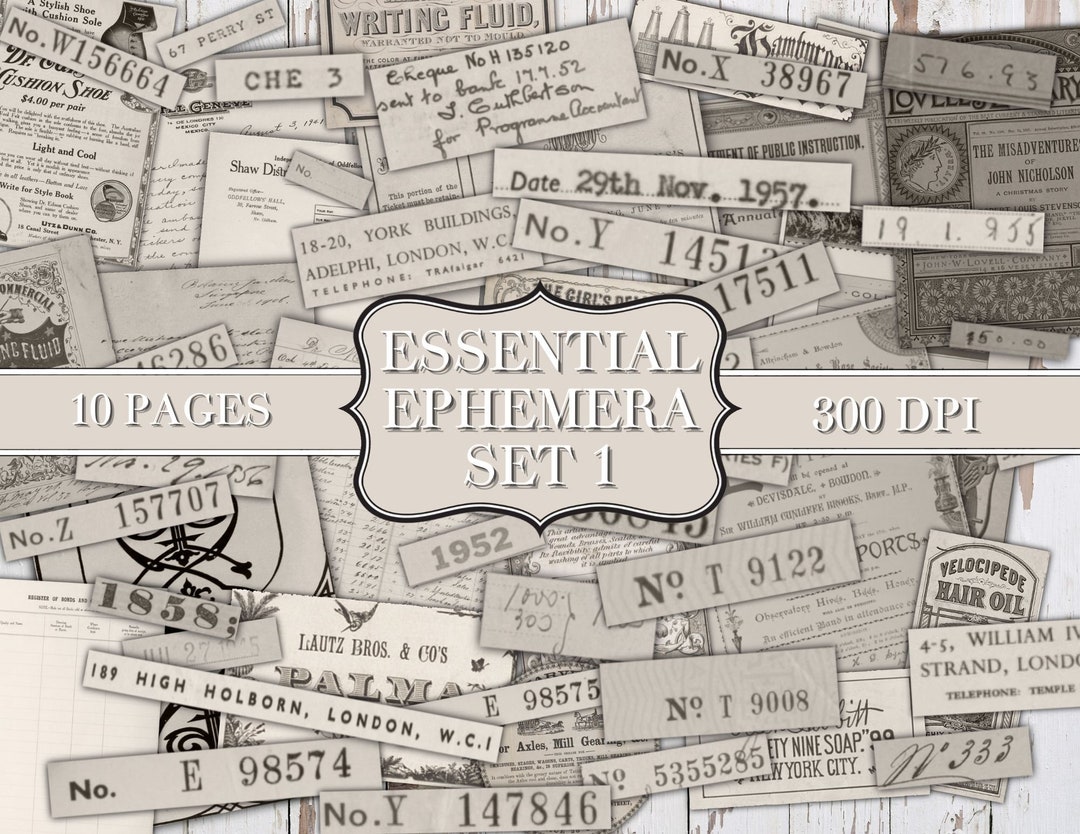 Essential Ephemera for Junk Journals Journaling Pages - Etsy