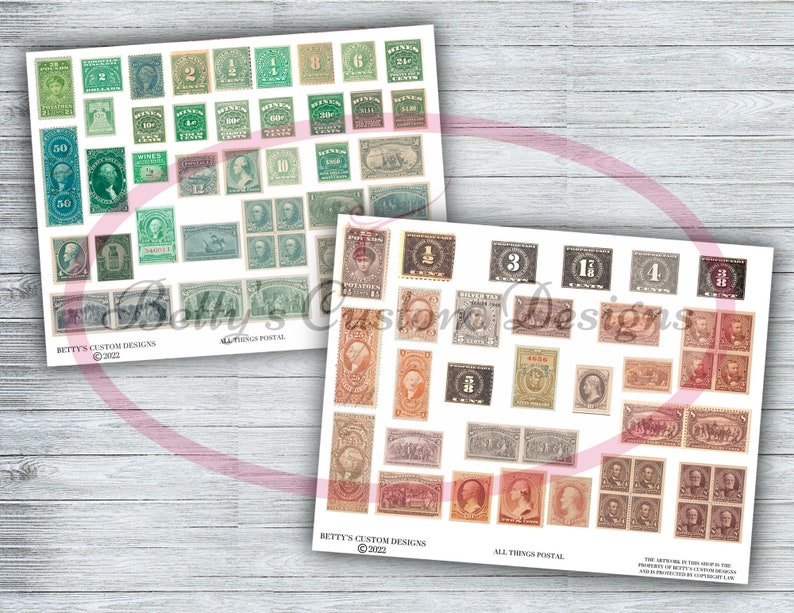 All Things Postal Junk Journal Kit Digital Paper Prints - Etsy