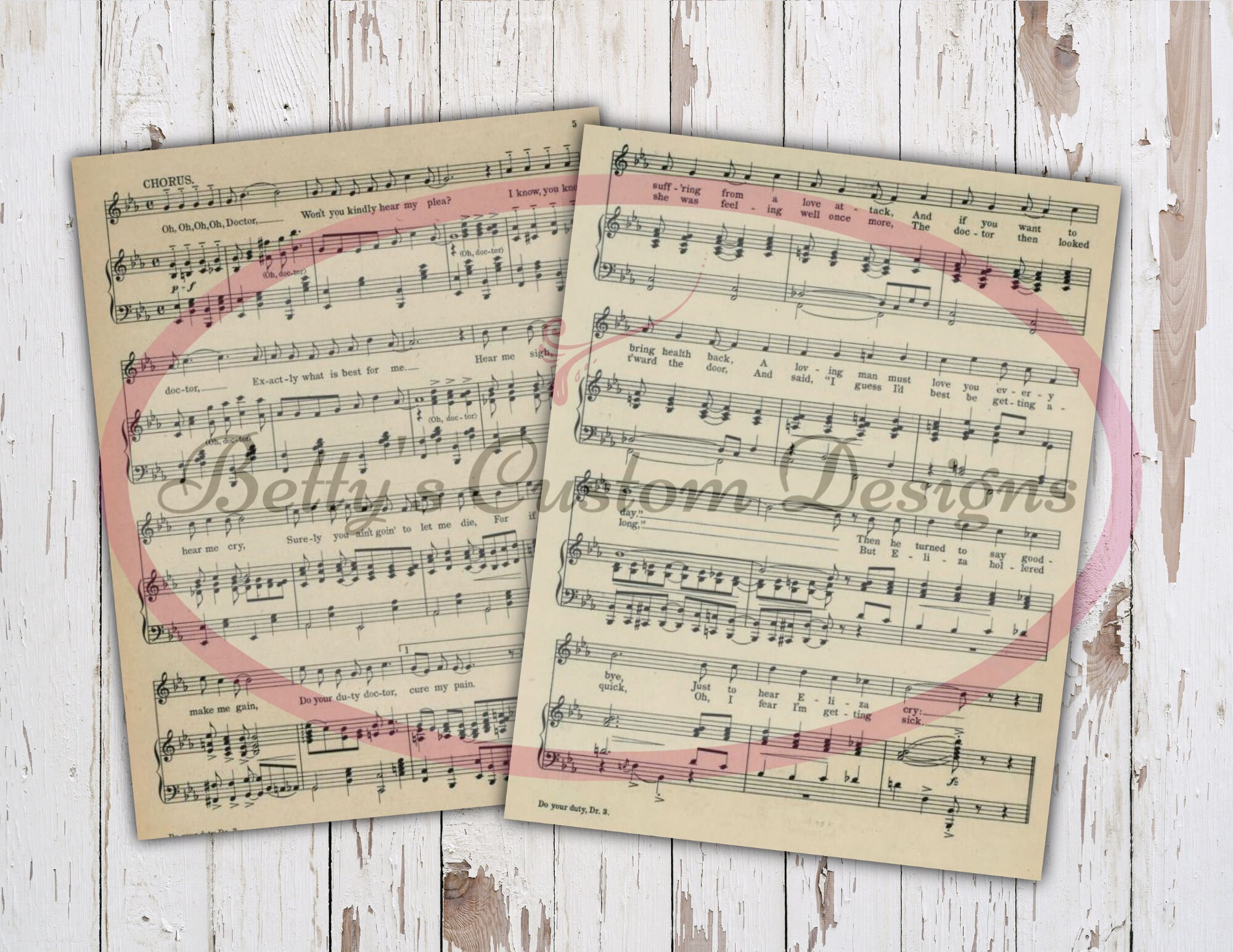 Vintage Music Backgrounds - Digital Paper Prints - Scrapbook - Vintage ...
