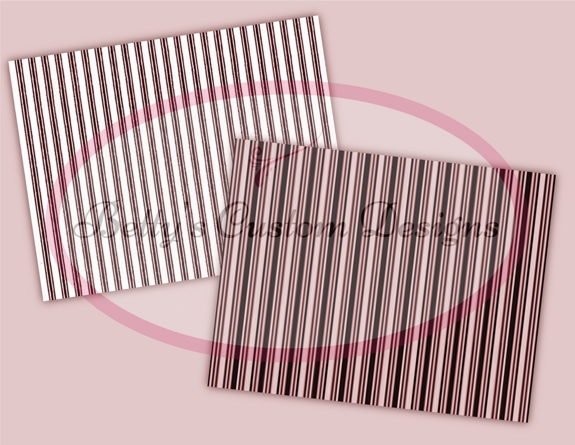 Pink Ticking Paper Kit Background Paper Digital Paper - Etsy