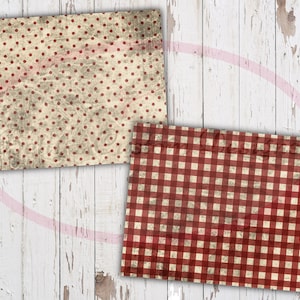 Vintage Reds II Junk Journal Kit - Digital Paper Prints - Scrapbook ...