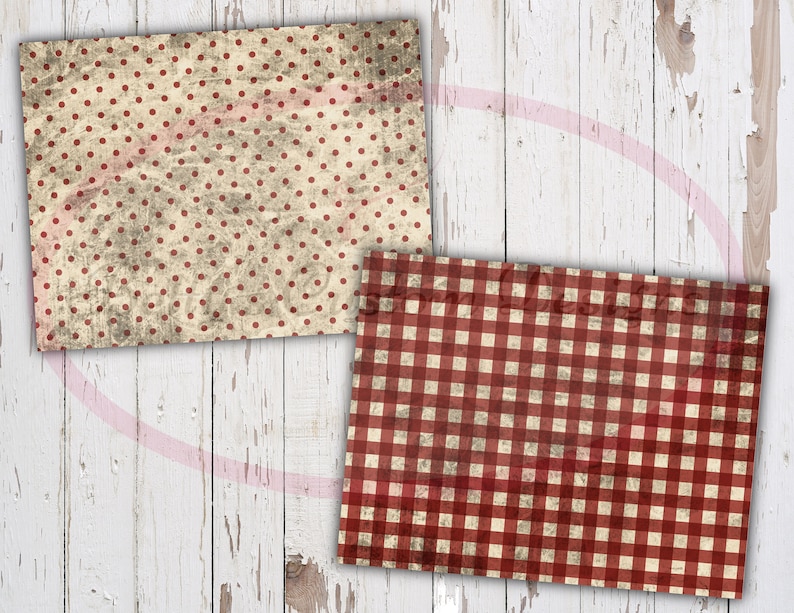 Vintage Reds II Junk Journal Kit Digital Paper Prints - Etsy