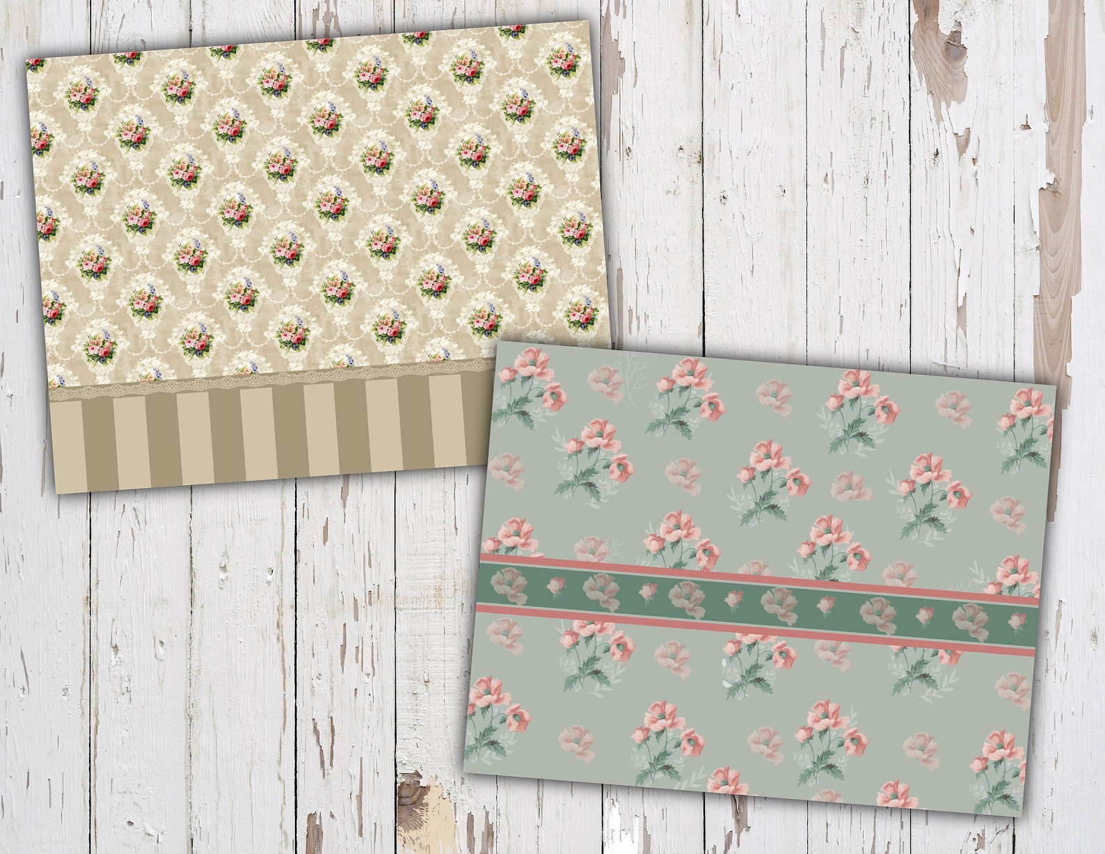 Vintage French Wallpaper Antique Wallpaper French Rose - Etsy