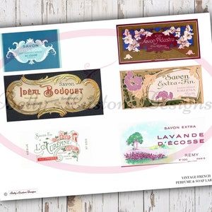 Printable Vintage French Perfume - Soap Labels - Antique - Paris ...
