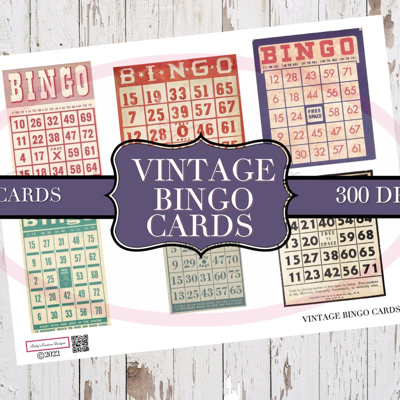 Printable Bingo Ephemera - Etsy