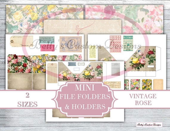 Mini File Folders With Holder Digital Download Full - Etsy