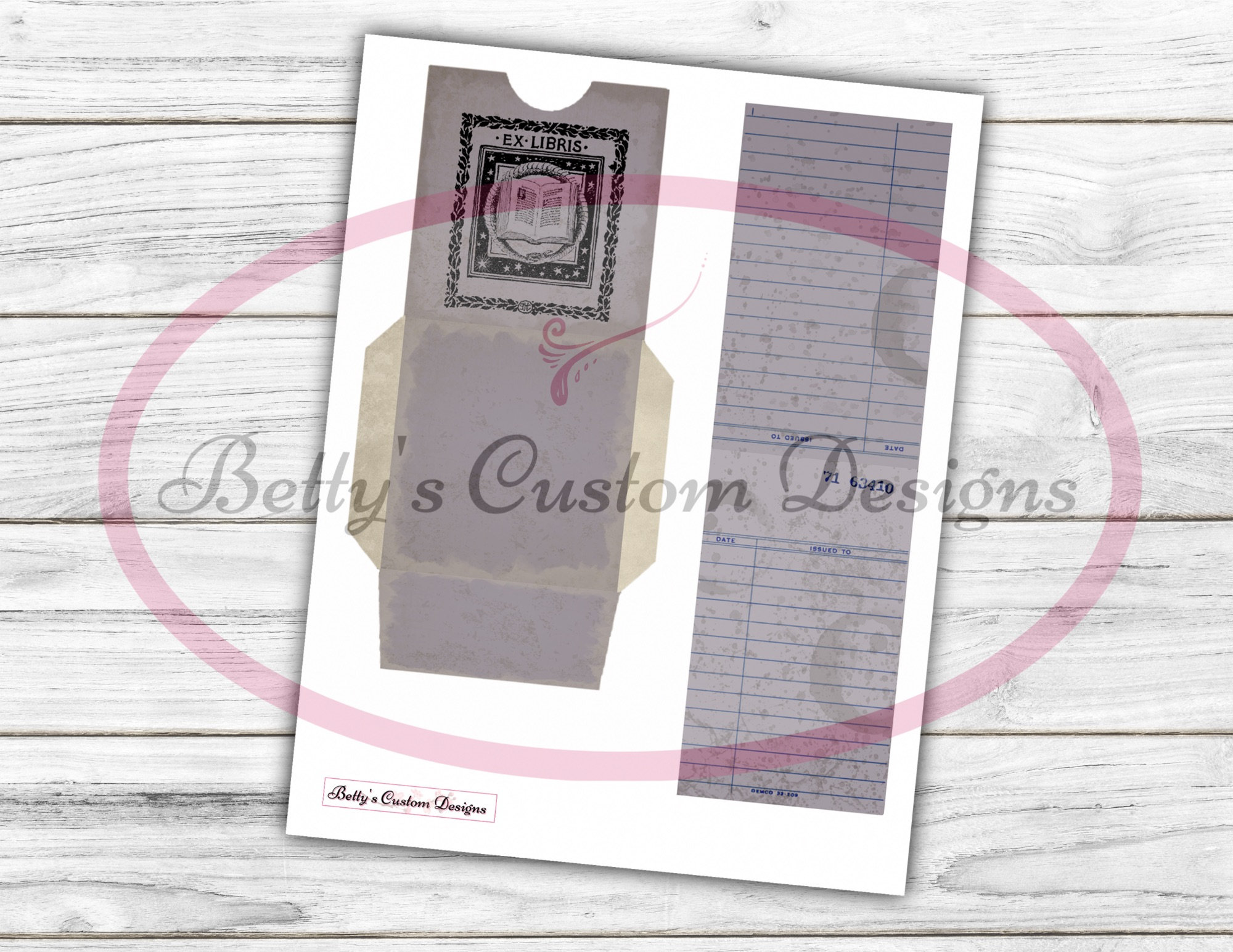 Library Cards and Pockets Printable Journal Cards - Etsy