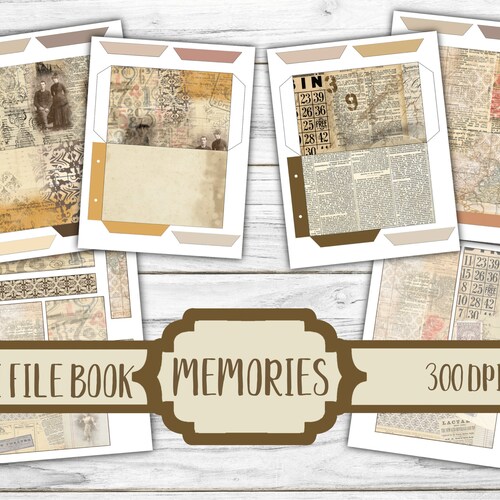 Mini File Folder Book Memories Digital Printable - Etsy