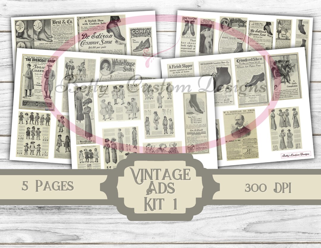 Vintage Advertising Circa 1900s - Kit 1 - Botanical - Ephemera - Junk ...