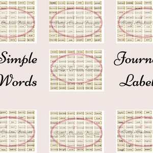 Simple Word Labels Phrases Typewriter Font Printable | Etsy