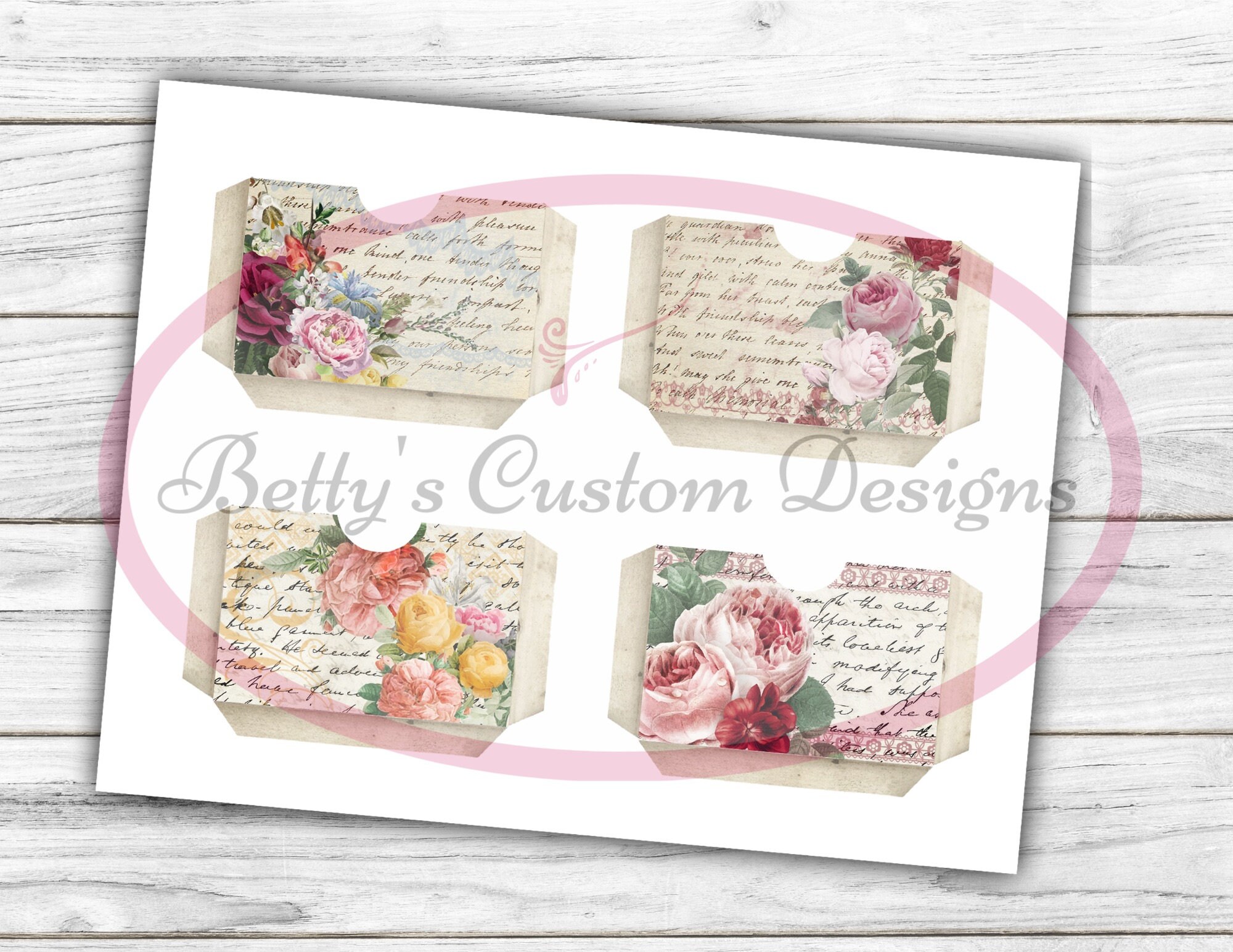 Vintage Rose Library Cards & Pockets Printable Journal - Etsy