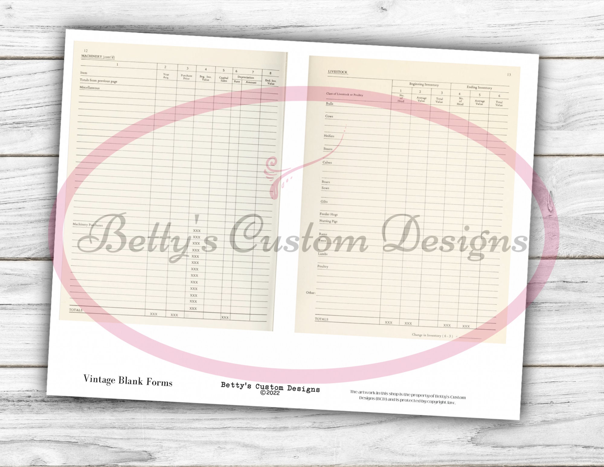 Vintage Blank Forms Ephemera Cards Ledger Invoice Junk - Etsy