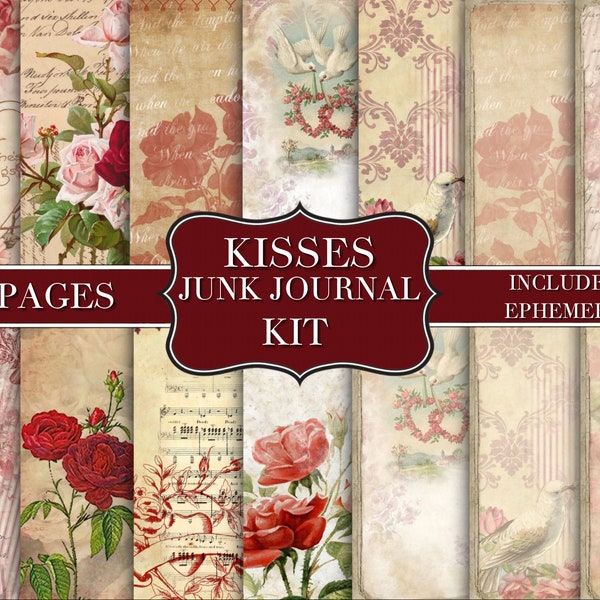 Valentine Digital Paper - Etsy
