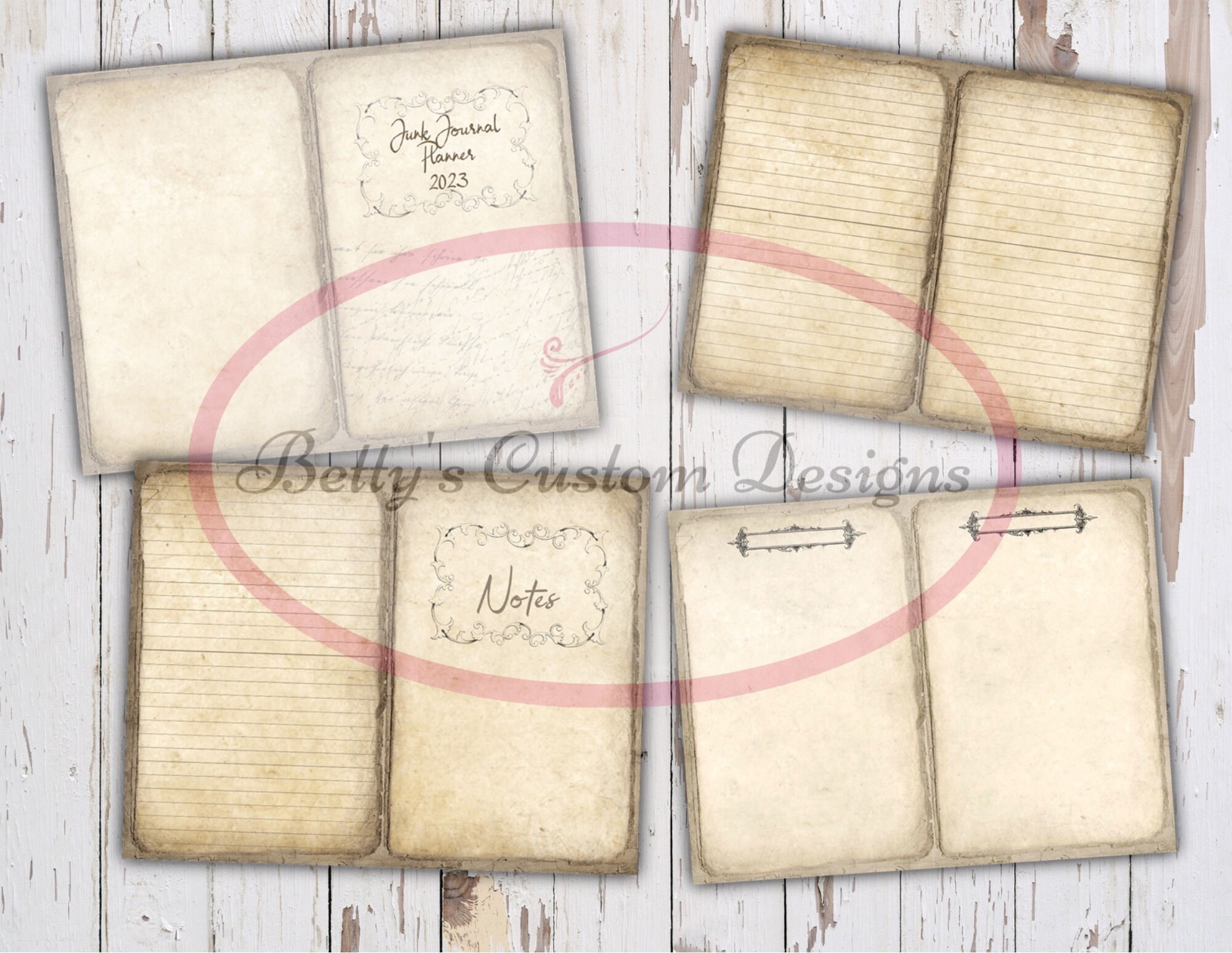 Junk Journal Planner Kit Calendar Bullet Journal Shabby - Etsy