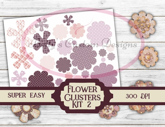 Flower Cluster Kit 2 Printable Journal Cards Digital | Etsy