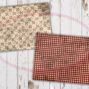 Vintage Reds II Junk Journal Kit - Digital Paper Prints - Scrapbook ...