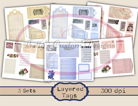 Loaded Tags Printable Tags Junk Journaling Digitals Junk | Etsy