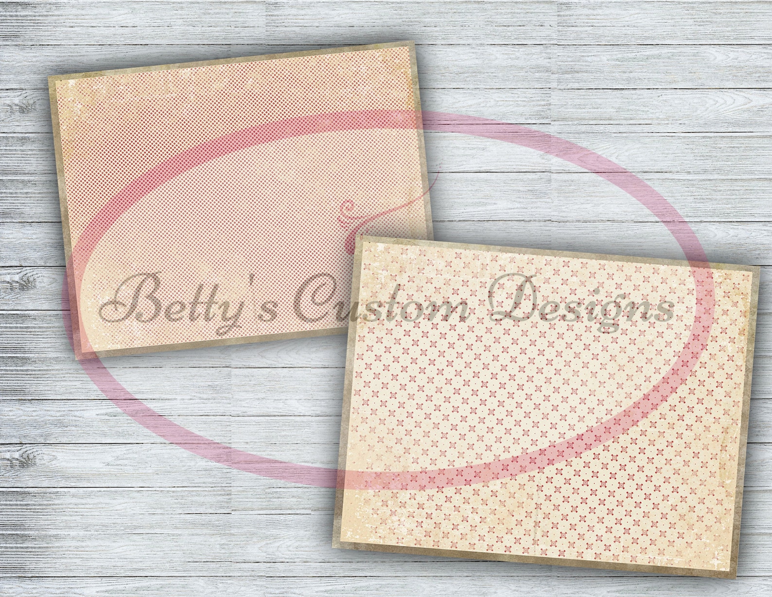 Vintage Red Junk Journal Kit - Digital Paper Prints - Scrapbook ...