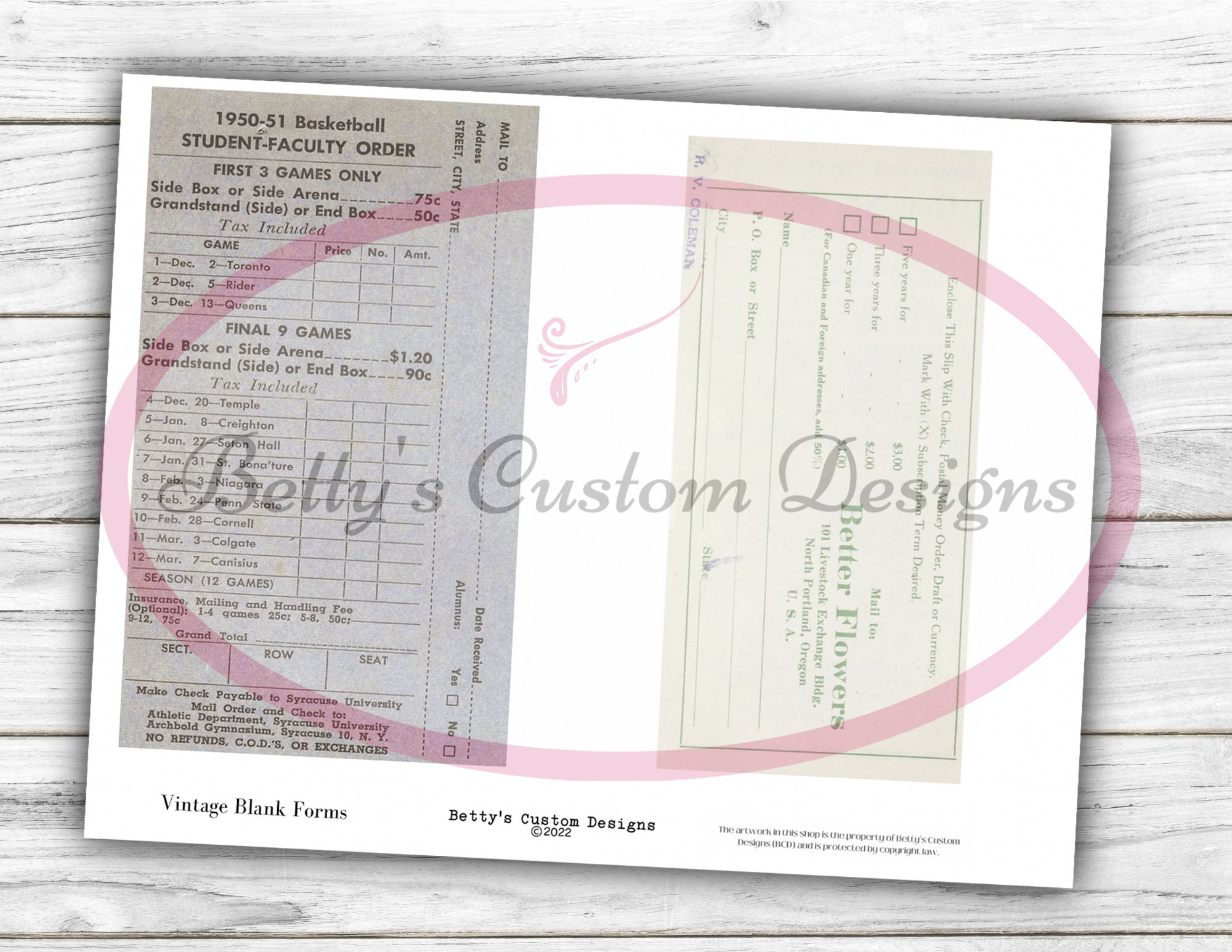 Vintage Blank Forms Ephemera Cards Ledger Invoice Junk - Etsy