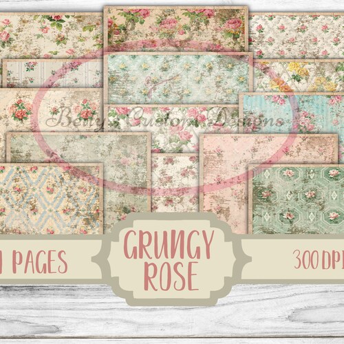 Vintage Red Junk Journal Kit Digital Paper Prints - Etsy