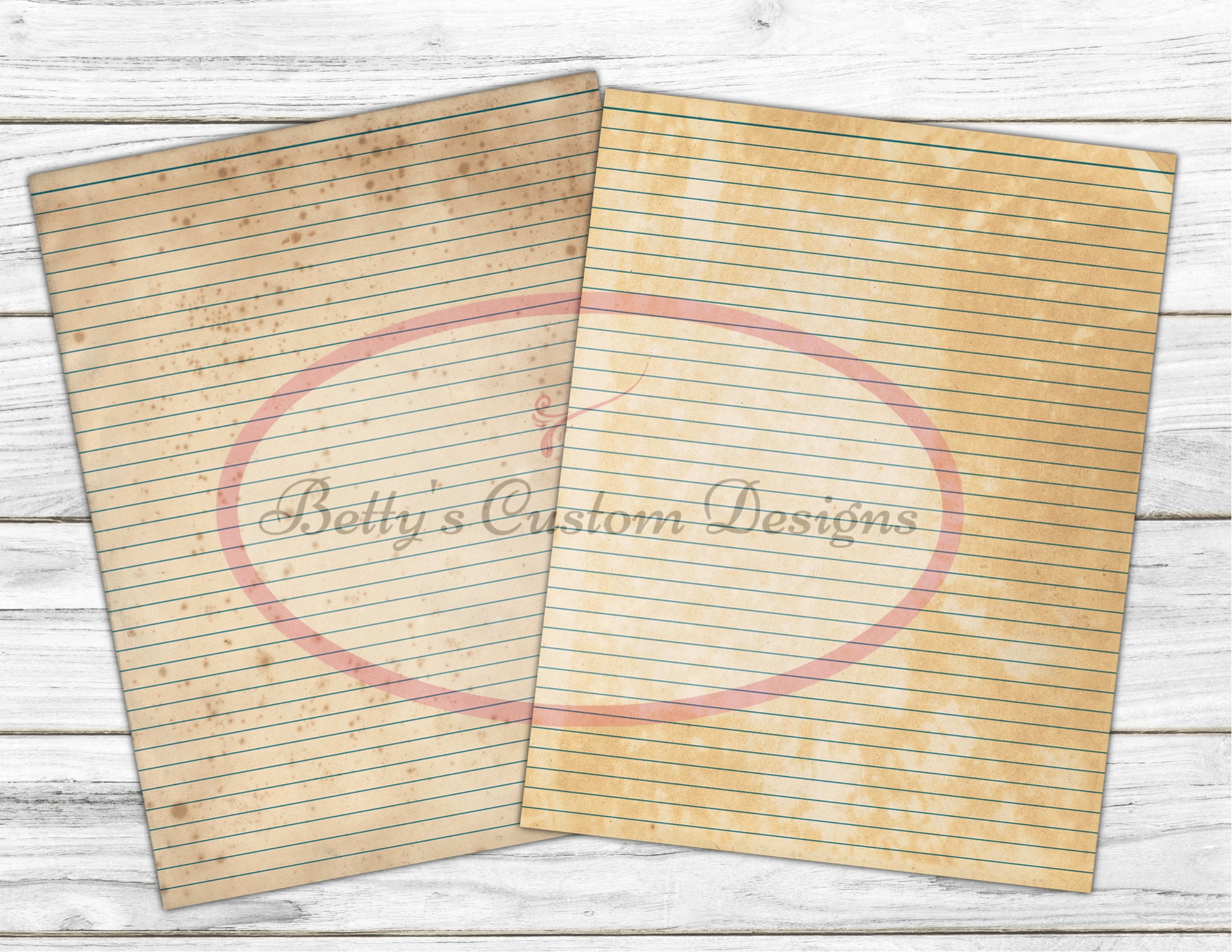 Vintage Style Antique Writing Paper Notebook Lined Dot - Etsy