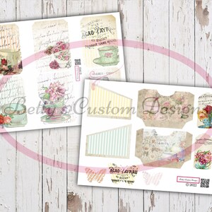 Tea Time - Garden Tea Party - Junk Journal Kit - Digital Paper Prints ...