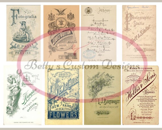Digital Vintage Catalog Card - Botanical - Ephemera - Junk Journal ...
