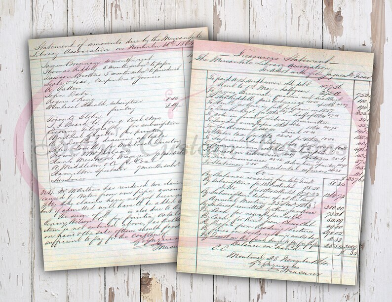 Vintage Script Letters Backgrounds Set 2 Digital Paper - Etsy