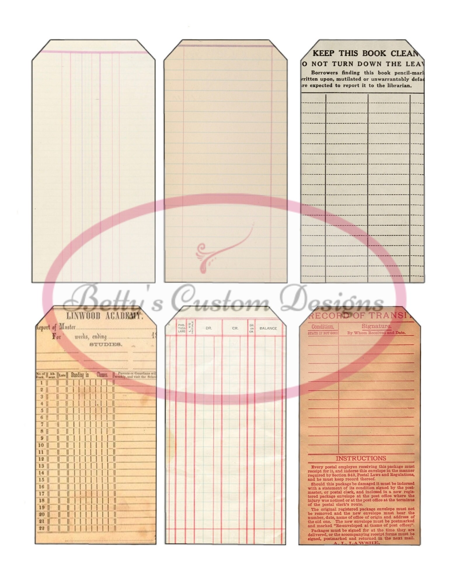 Vintage-style Tags Printable Tags Junk Journaling Digitals | Etsy