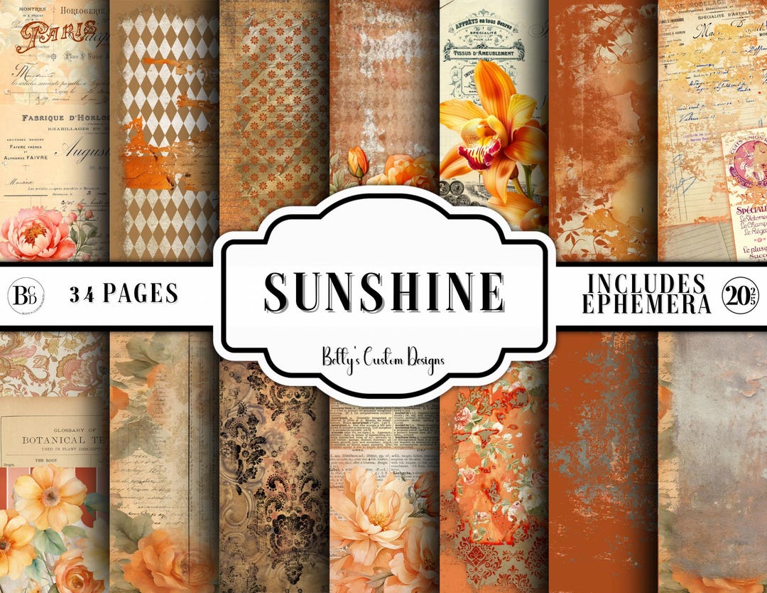 Sunshine Journal Kit - HUGE - Digital - Printable - Journal Cards ...