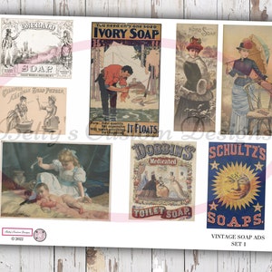 Vintage Soap Ads - Set 1 - Ephemera Pack - Junk Journal - Embellishment ...