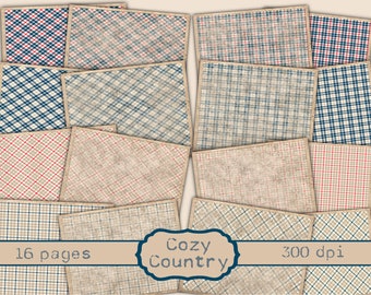 Vintage Red Junk Journal Kit Digital Paper Prints - Etsy