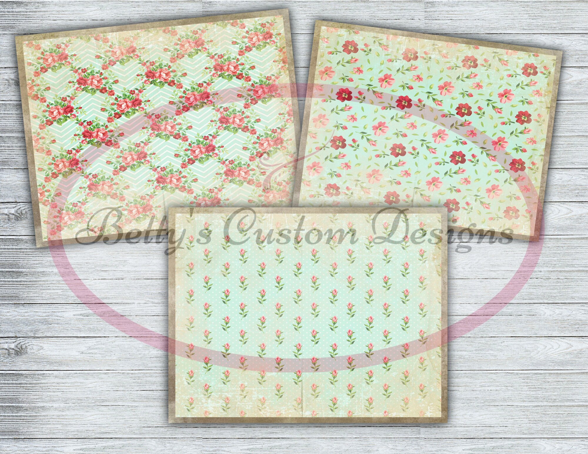 Shabbiest Chic Junk Journal Kit Digital Paper Prints - Etsy