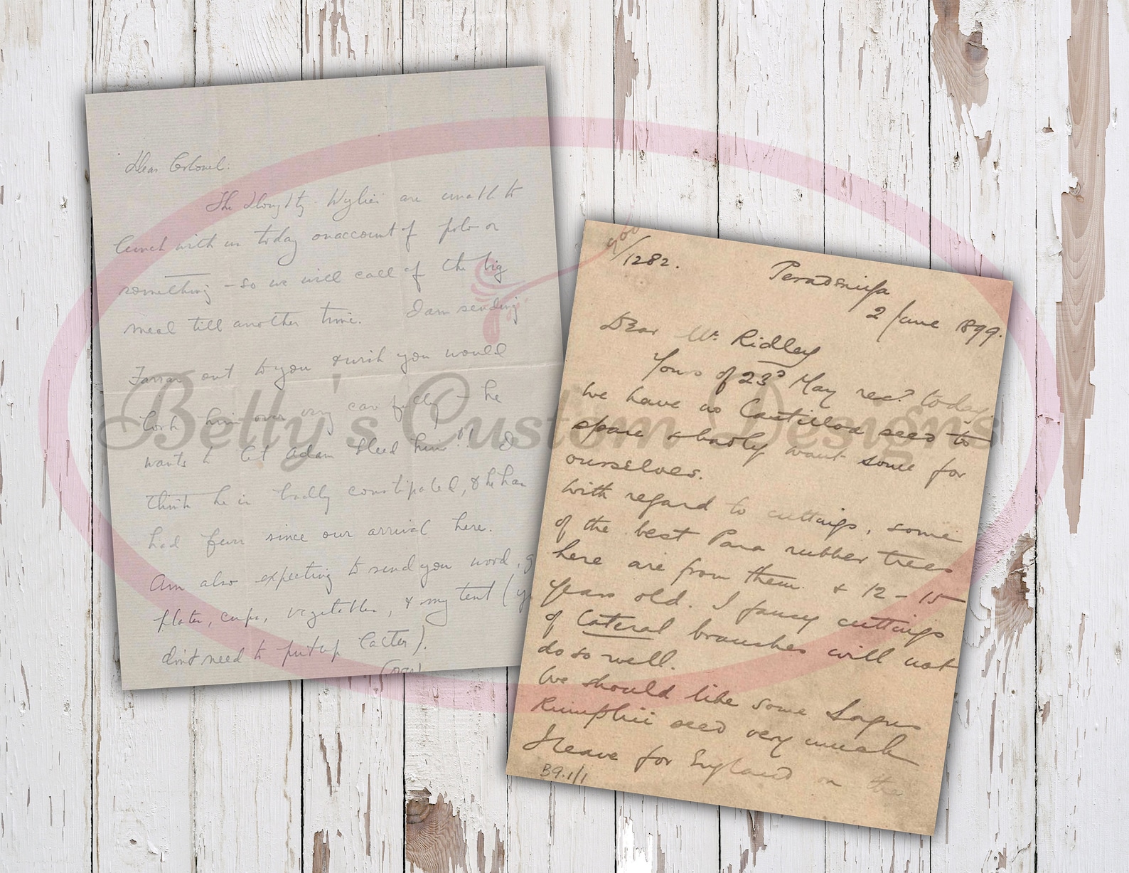 Printable Vintage Script Letters Paper Textures Digital - Etsy