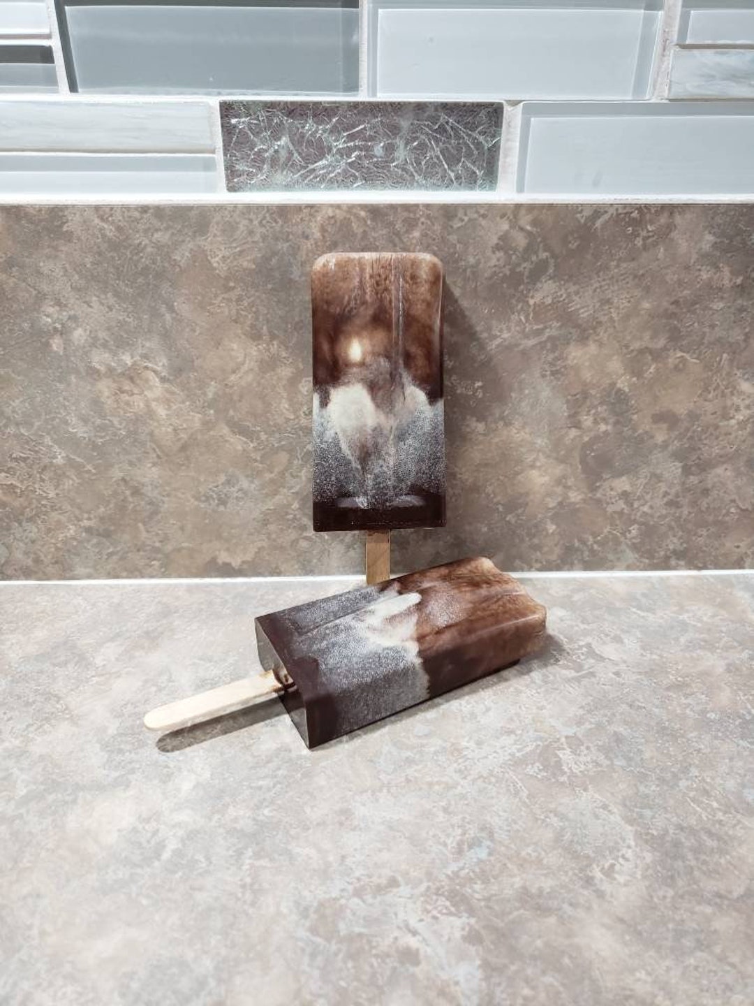 Set of 2 Fake Popsicles, Fake Chocolate, Fake Candy, Prop Food, Display ...