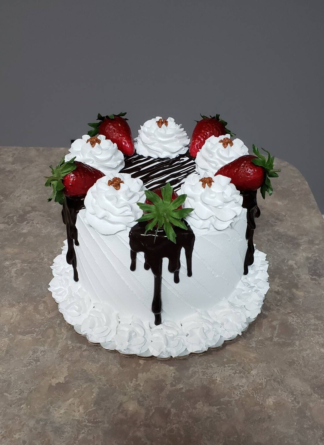 Faux Cake, Fake Cake, Strawberry, Display Cake, Prop Cake, Fake White ...