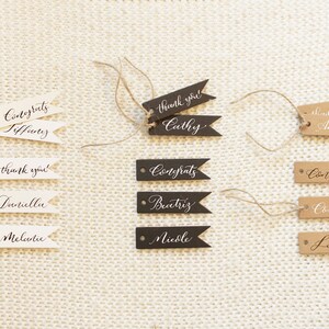 Small Custom Calligraphy Gift Tags,personalized Handwritten Name Tags ...