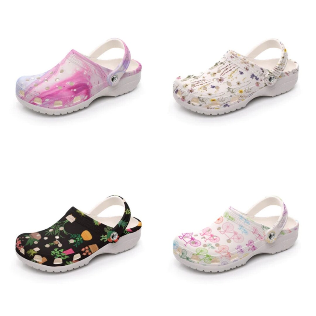 Colourful Arty Rubber Clogs for Women Light, Comfy and Affordable - Etsy